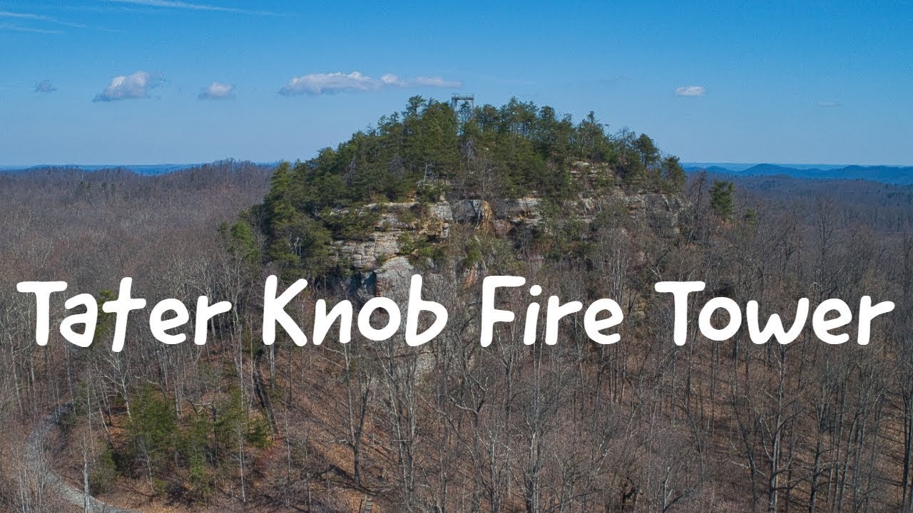 Flying the drone over the Tater Knob Fire Tower - YouTube
