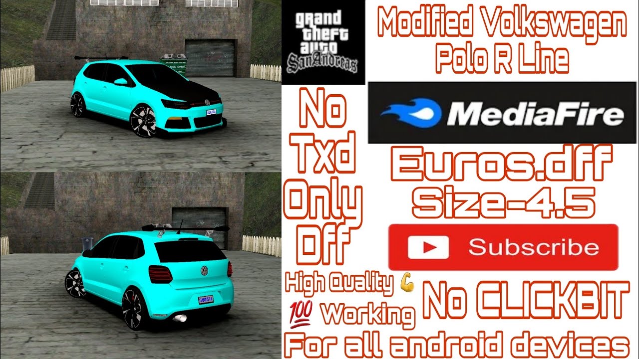 Modified Volkswagen Polo R Line Mod For Gta San Android || Dff Only ...