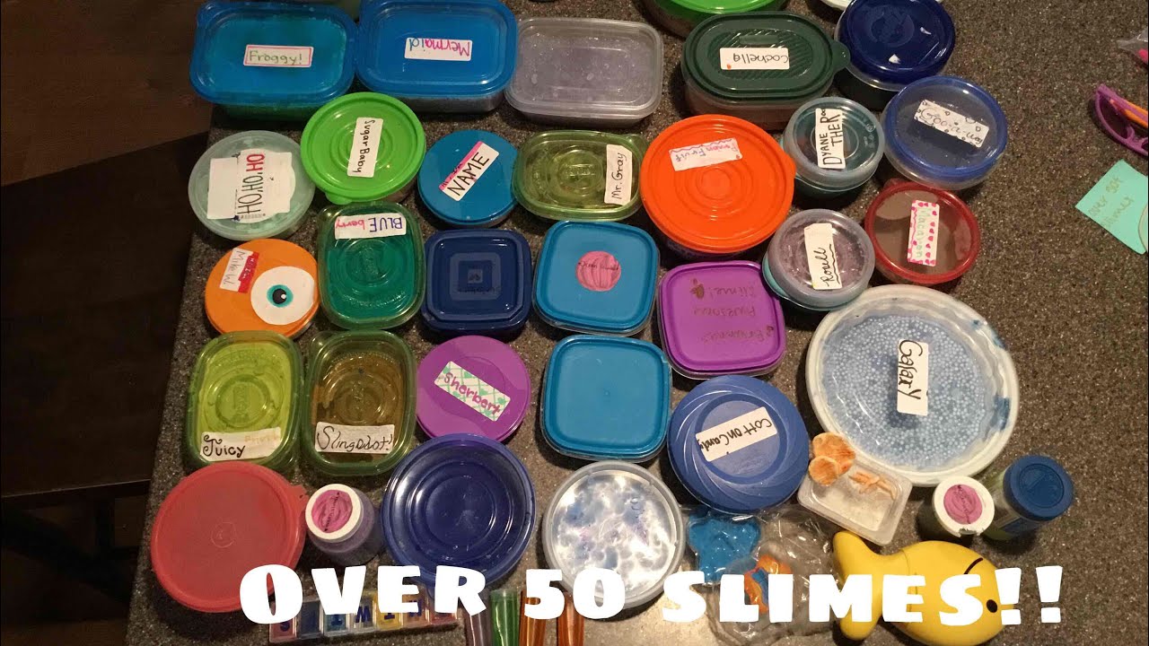 MY WHOLE SLIME COLLECTION IN ONE VIDEO! - YouTube