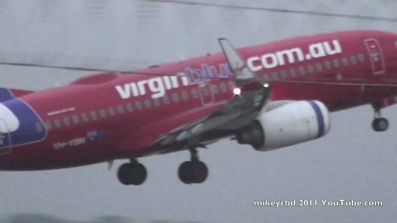 VH-VBN Virgin Blue Take Off Melbourne Airport Boeing 737-76N dj805 ...