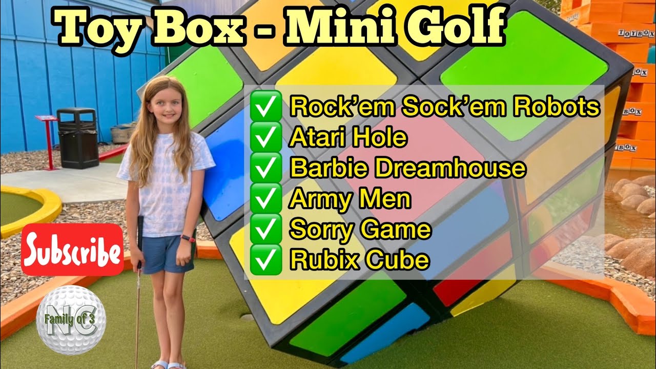 Awesome TOY BOX Mini Golf Course! Great FUN and Cool Toys! ⛳️ #minigolf ...