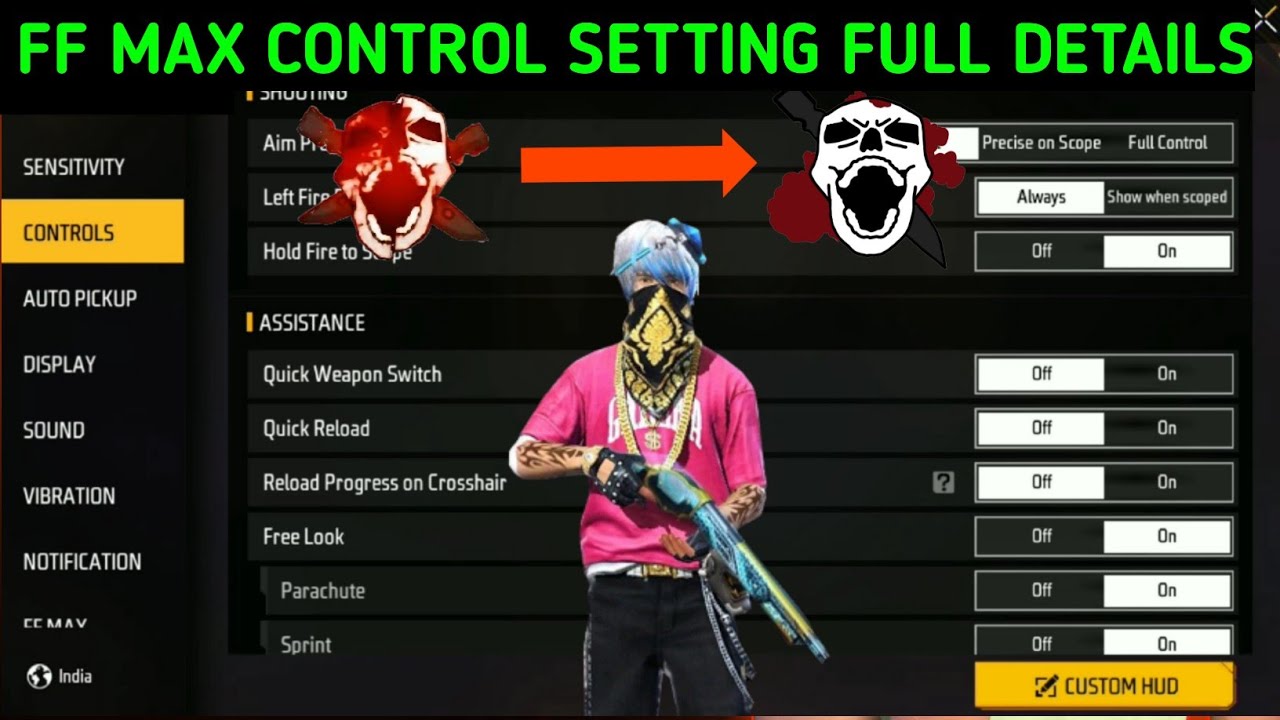 FREE FIRE CONTROLS SETTING FULL DETAILS 2023 || FREE FIRE PRO PLAYER ...