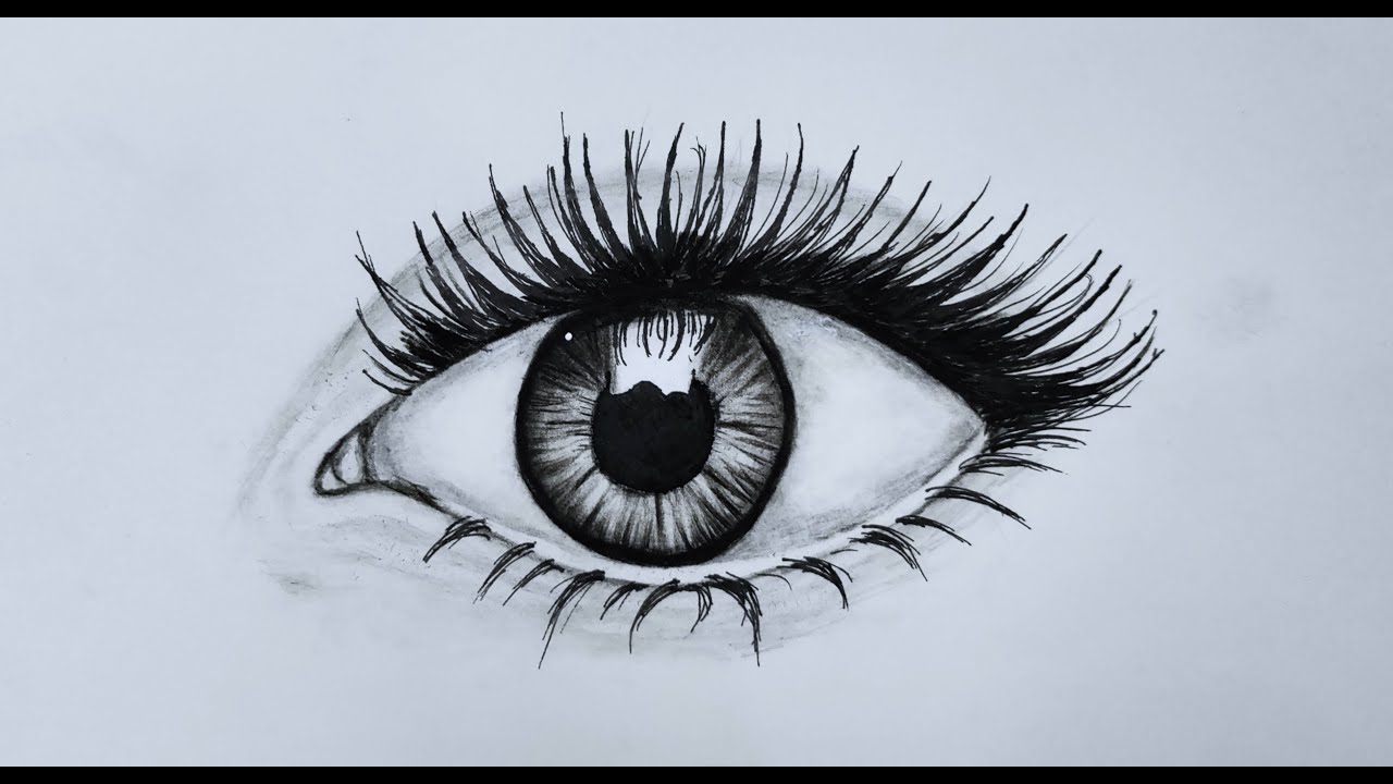How to Draw a Realistic Eye | Eye Drawing Step By Step - YouTube