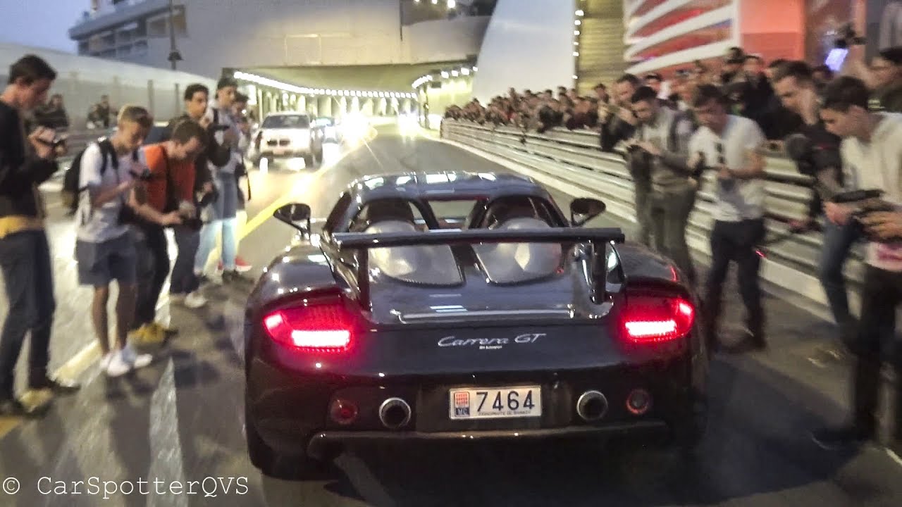 #3 CRAZY NIGHT IN MONACO! Supercar Burnouts, Revs, Flames - Carrera GT ...
