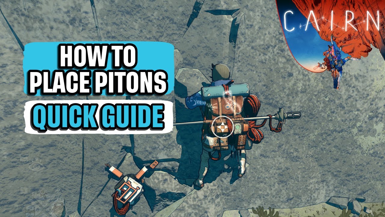 How to Place a Piton (to Set Up Harnesses) in Cairn Quick Guide - YouTube