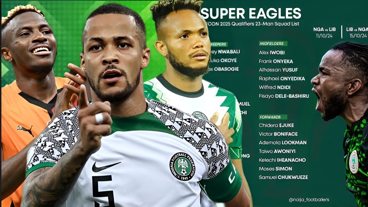 Super Eagles squad vs Libya released | Osimhen Out, Ejuke In - YouTube