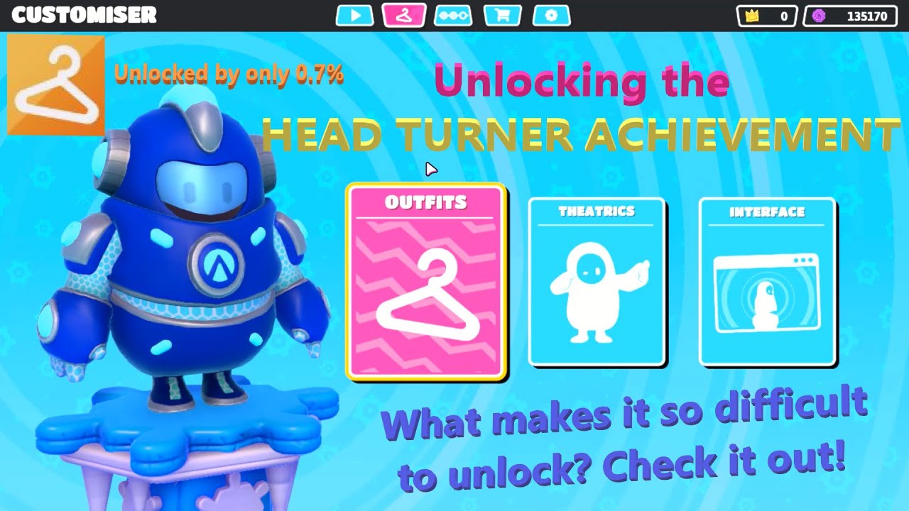 Fall Guys - Unlocking the Rare HEAD TURNER ACHIEVEMENT - YouTube