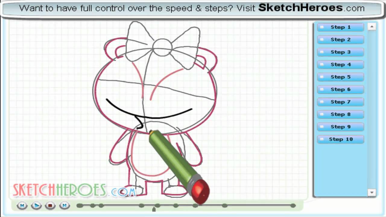 How to draw -Giggles- (Happy Tree Friends) -- drawing tutorial video ...