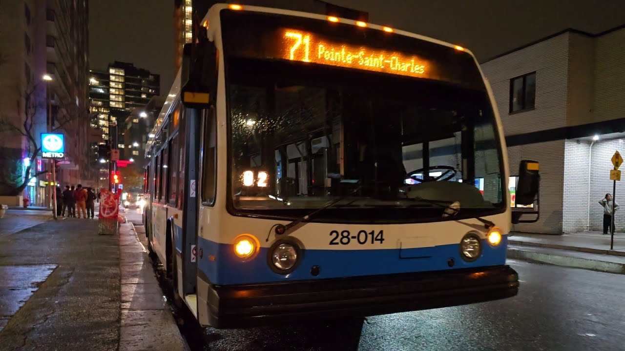 🚍 STM bus ride on the 71 route: Pointe-Saint-Charles, south - on a 2008 ...