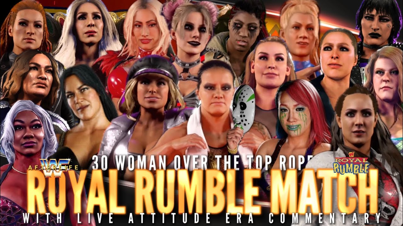30 Women Royal Rumble Match (WWF Royal Rumble) - YouTube