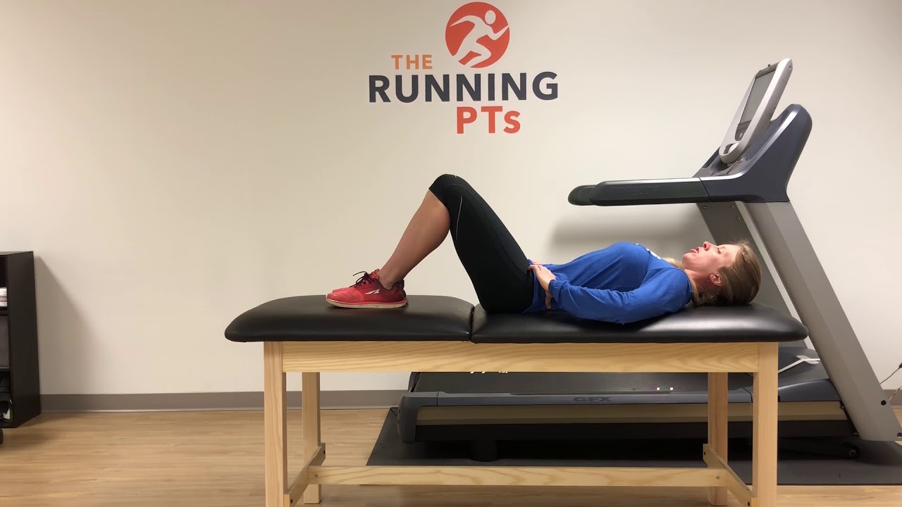 TA set with 90/90 hold and toe tap for back pain - YouTube