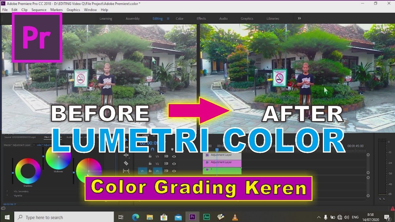 Cara membuat Color Grading Paling Keren & Mudah || Lumetri Color - YouTube