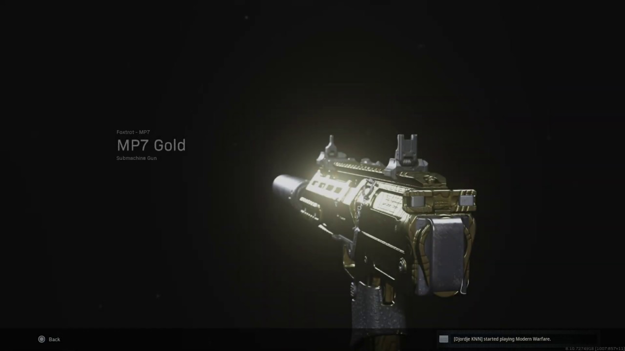 COD MW 2019 - Gold MP7 - YouTube
