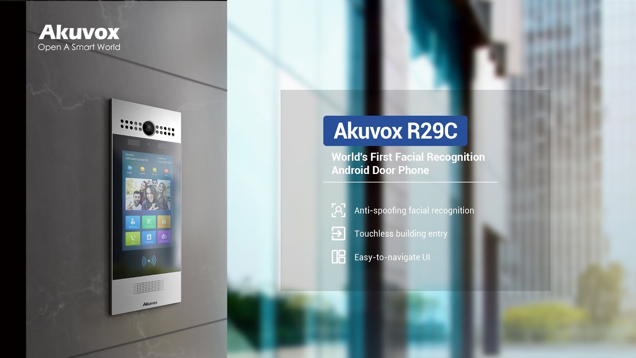 Stylish Yet Robust: Akuvox R29C Touchless Door Entry Intercom - YouTube