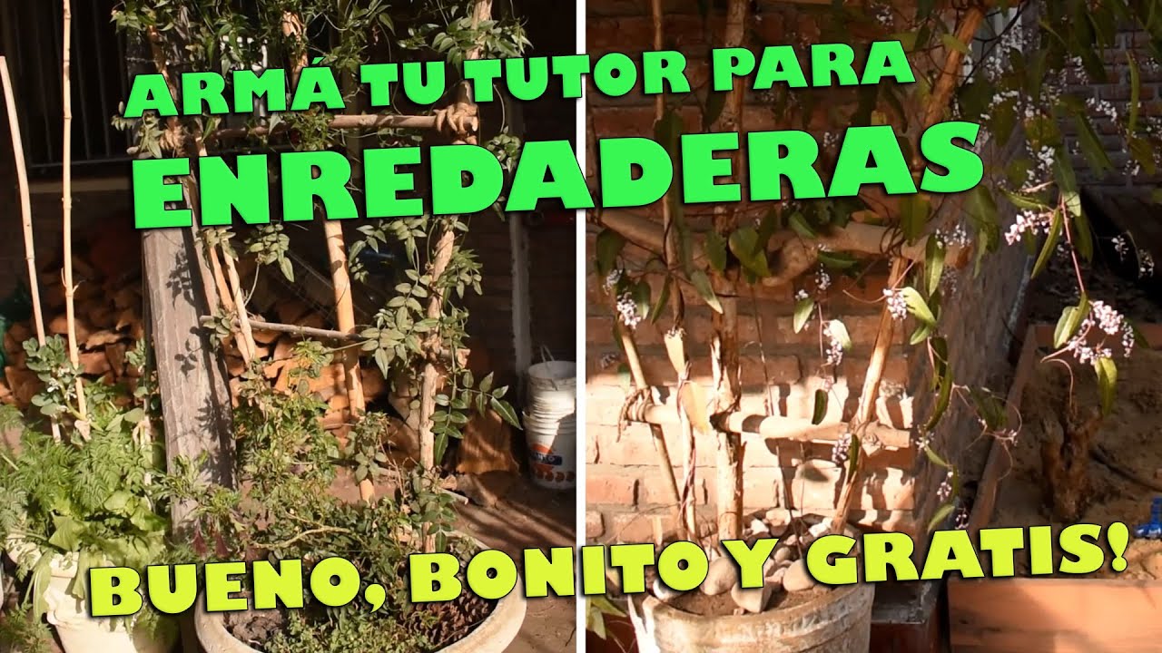 COMO ARMAR UN SOPORTE DECORATIVO PARA ENREDADERAS. - YouTube