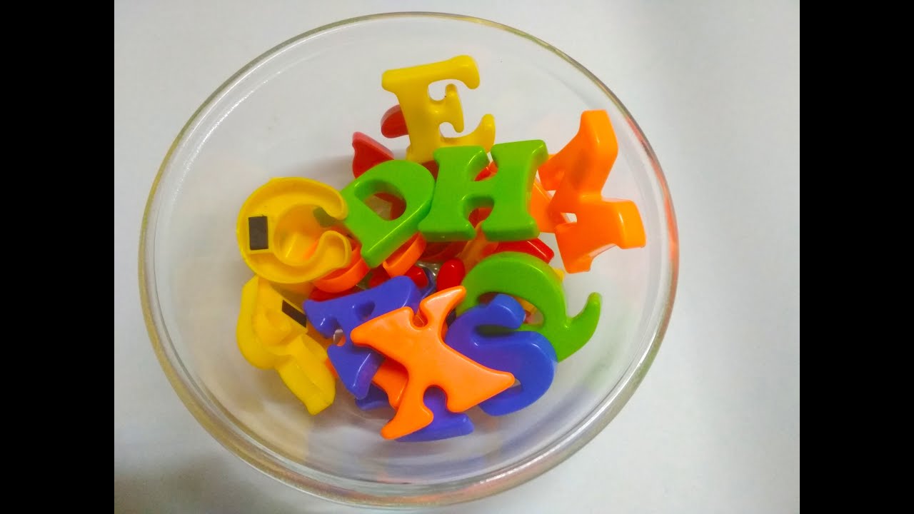 Bowl full of ABC Letter Alphabets | ABC Fridge magnet letters | learn ...