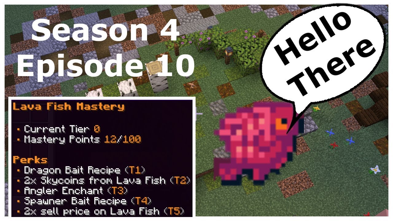 We can now fish in Lava??! - Minecraft Skyblock S4 E10 [OPBlocks] - YouTube