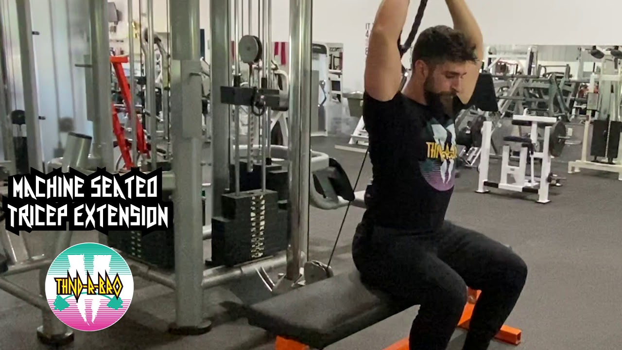 Machine Seated Tricep Extension - YouTube