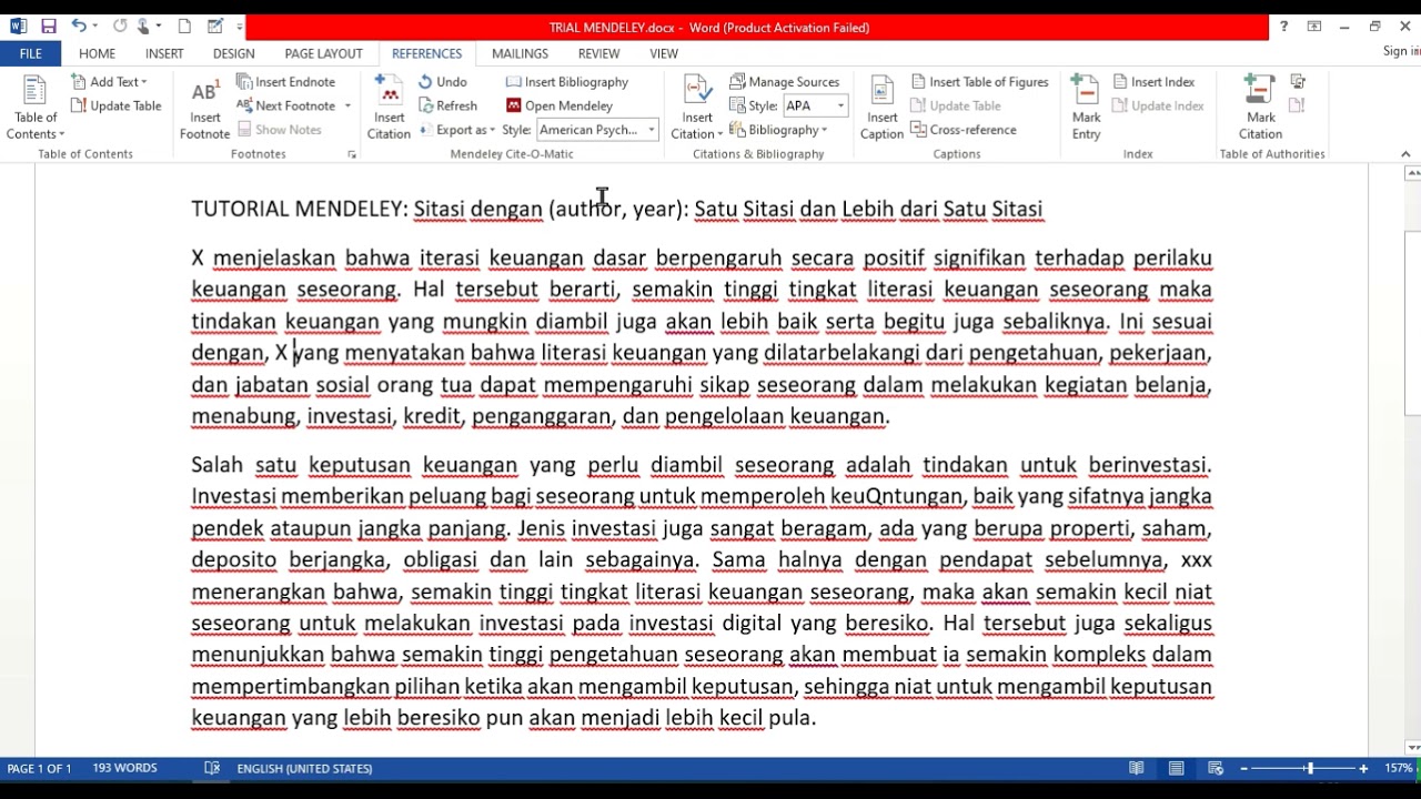 Tutorial 5: Memasukkan Sitasi ke Word Document - YouTube