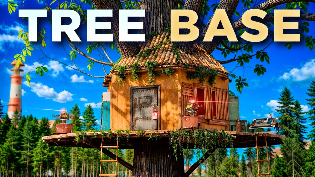 I lived in a Swamp Tree Base - Rust - YouTube