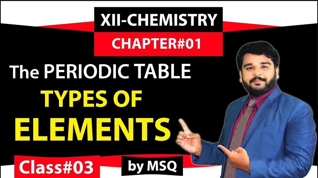 Types of Elements I XII Chemistry Ch#01 I The Periodic Table in Urdu ...