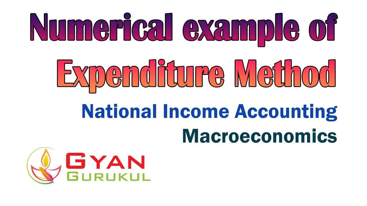 Numerical example of Expenditure Method | National Income Accounting ...