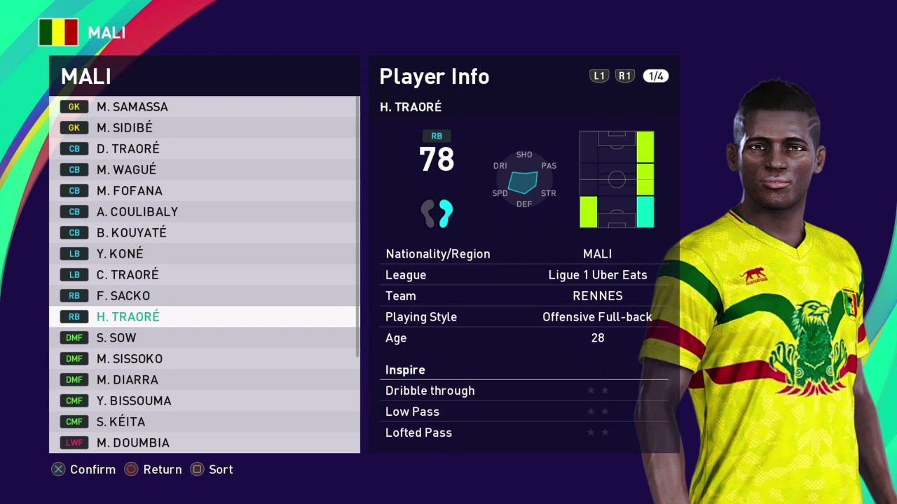 PES 2021 MALI ACTUAL + 8 CLASSIC PLAYERS PS4 - YouTube