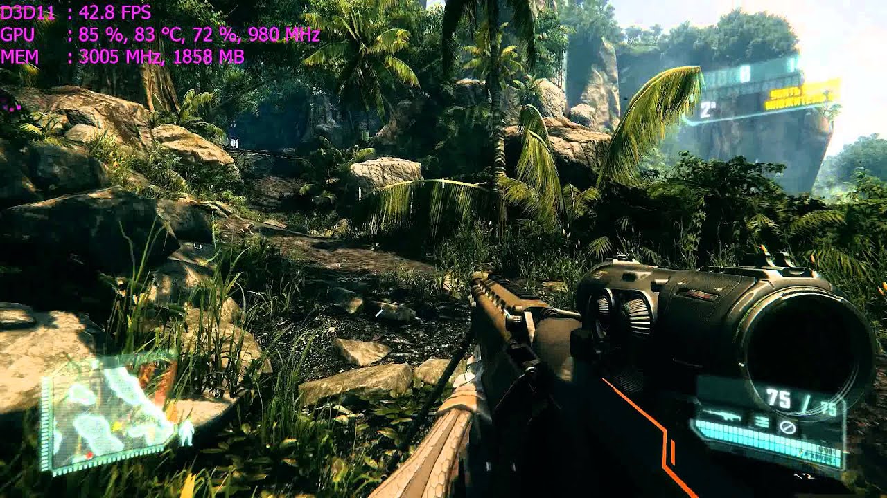 Crysis 3: The Lost Island тест CPU - YouTube