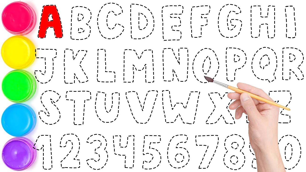 Let's Learn to Draw & Paint Capital Letters and Numbers | Easy Step by ...