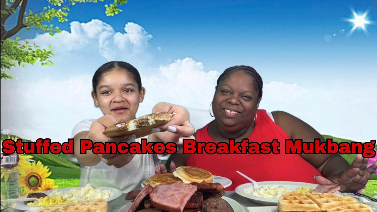 Stuffed Pancakes Breakfast Mukbang | Mukbang Eating Show | Meet Baby ...