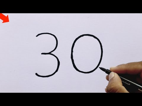 How To Draw Fish Parrot Using Number 30 l Easy Drawing Ideas l Bacis ...
