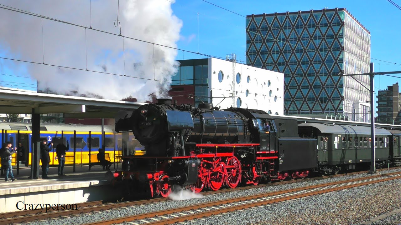 STOOMTREIN, NS en R-net Trein op Station Gouda | Stoomtreindagen - YouTube