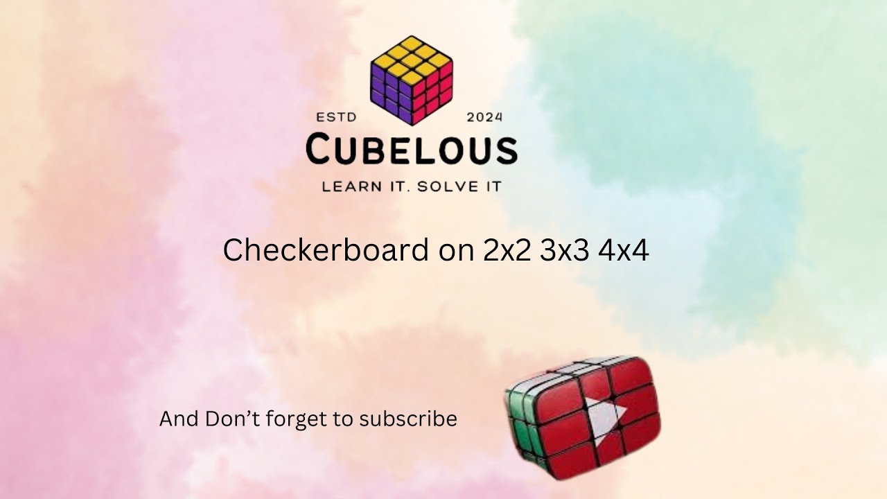 Checkerboard on 3x3, 2x2 and 4x4 cube - YouTube