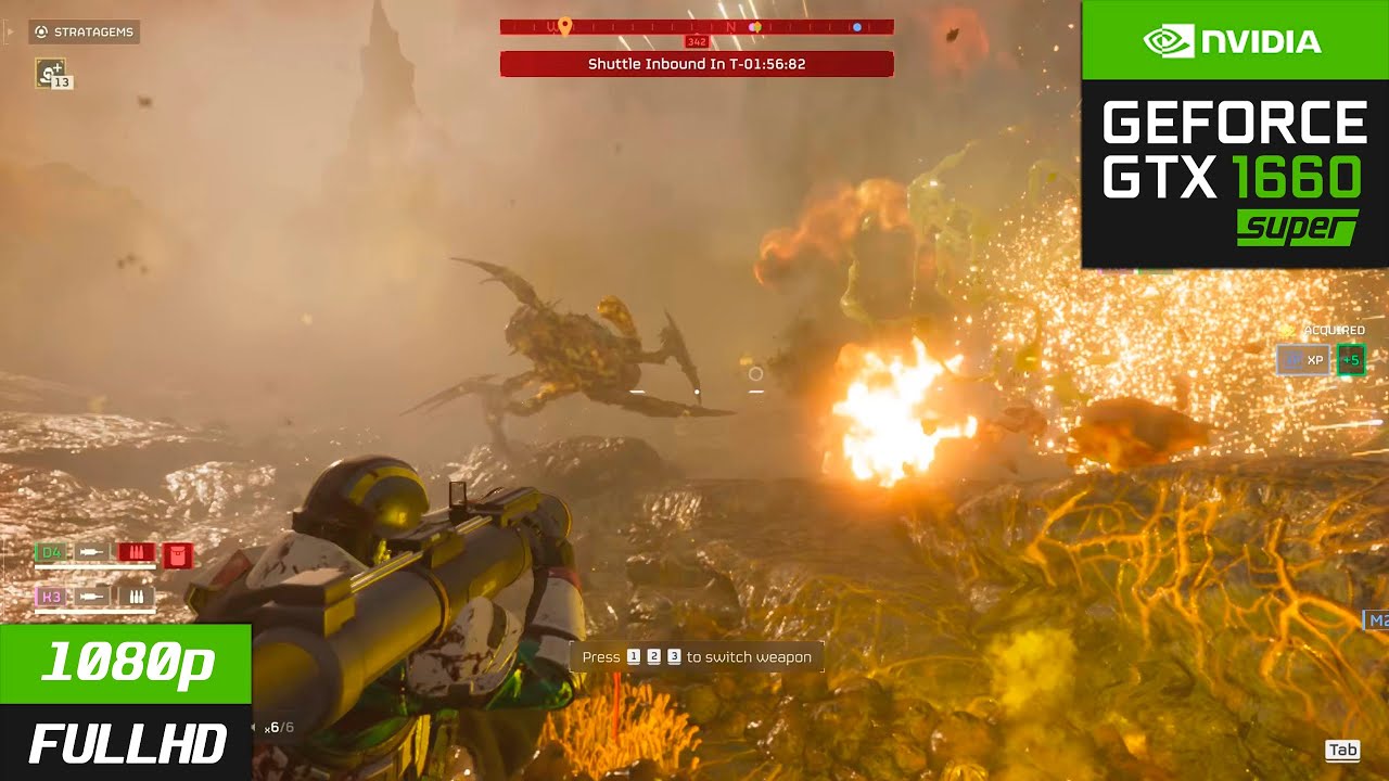 Helldivers 2: Oshaune | GTX 1660 SUPER 6GB | 1080p | Maximum Graphics ...