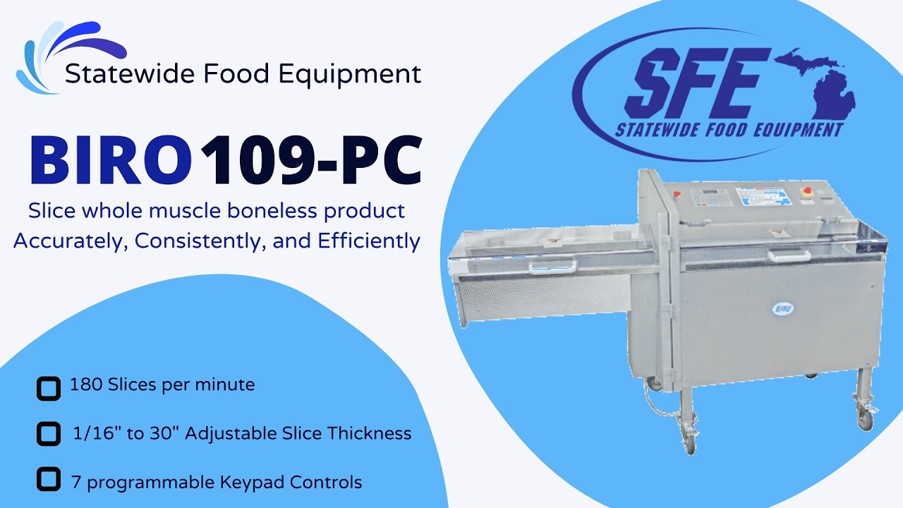 BIRO MODEL 109PC ELECTRONIC HORIZONTAL SLICER - YouTube