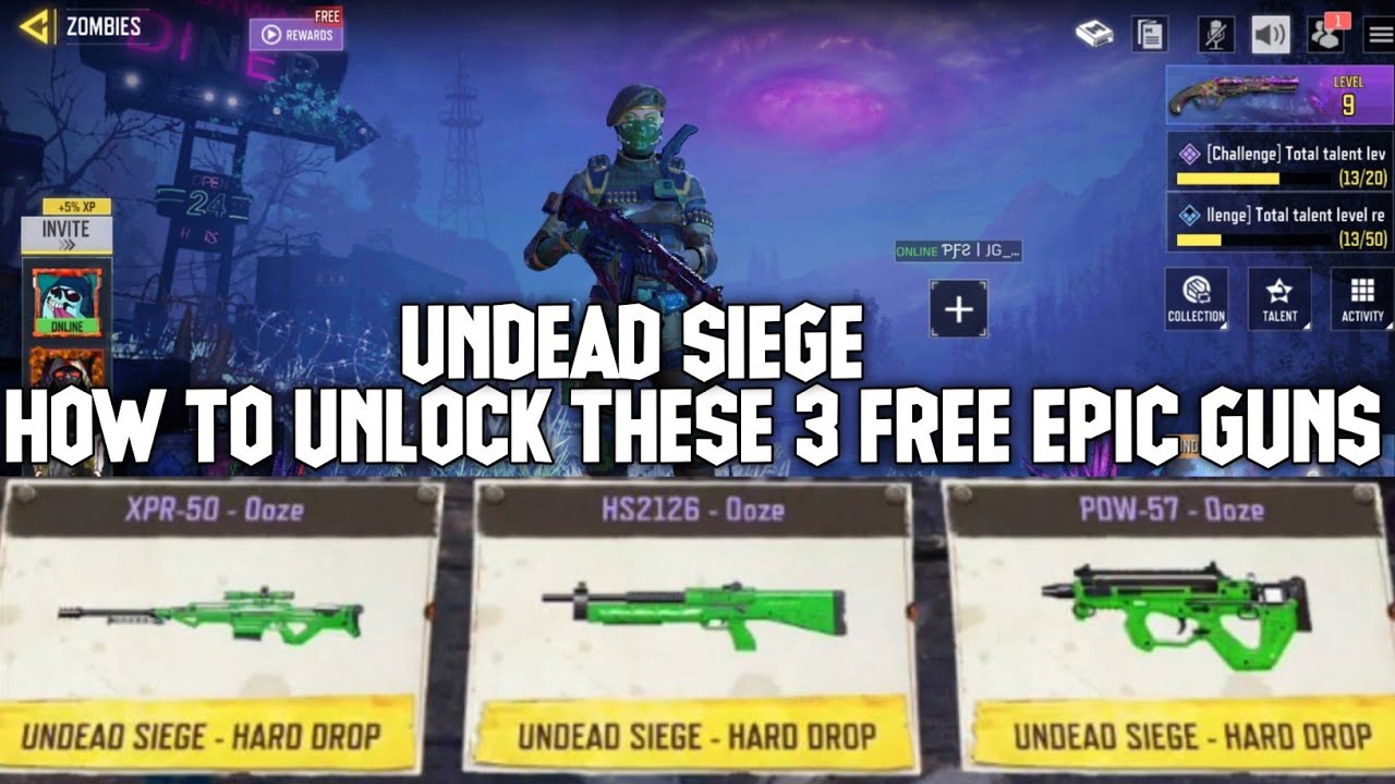 HOW TO GET UNLOCK FREE EPIC XPR50 HS2126 PDW 57 DOZE SKINS UNDEAD SIEGE ...