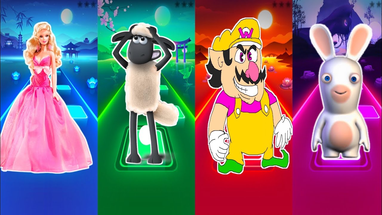 Barbie🆚Shaun The Sheep🆚WheelsvOn The Bus🆚Rabbids Invasion💦Who is best ...