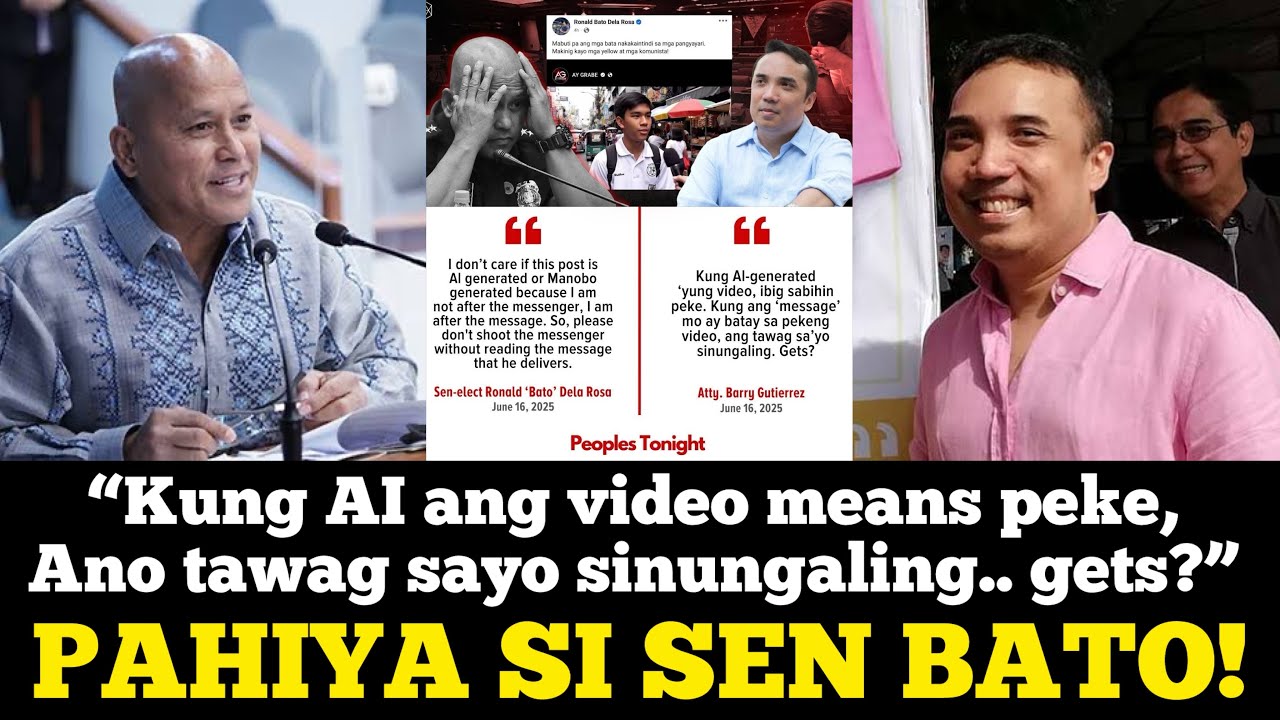 SEN BATO NAPAHIYA NG TODO KAY ATTY BARRY GUTIERREZ TUNGKOL SA AI ...