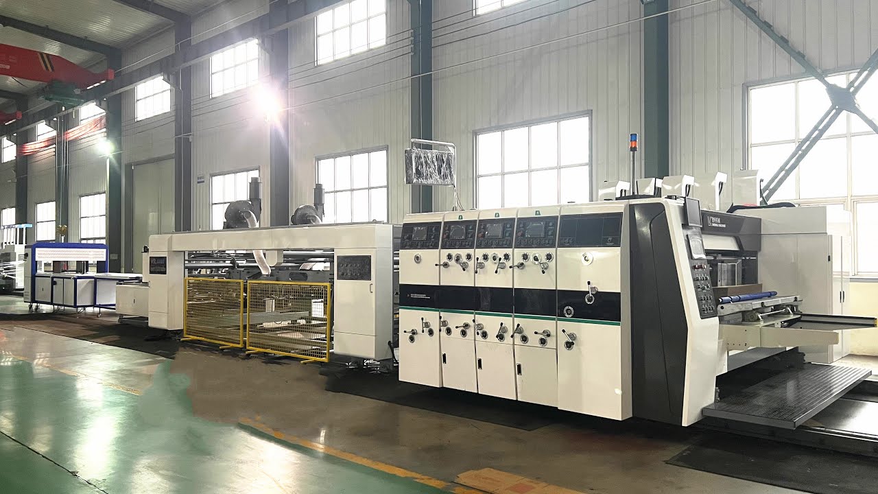 VSL Flexo 1025 Smart Flexo Folder Gluer Inline Casemaker Speed 260 Made by Shengli Machinery ...