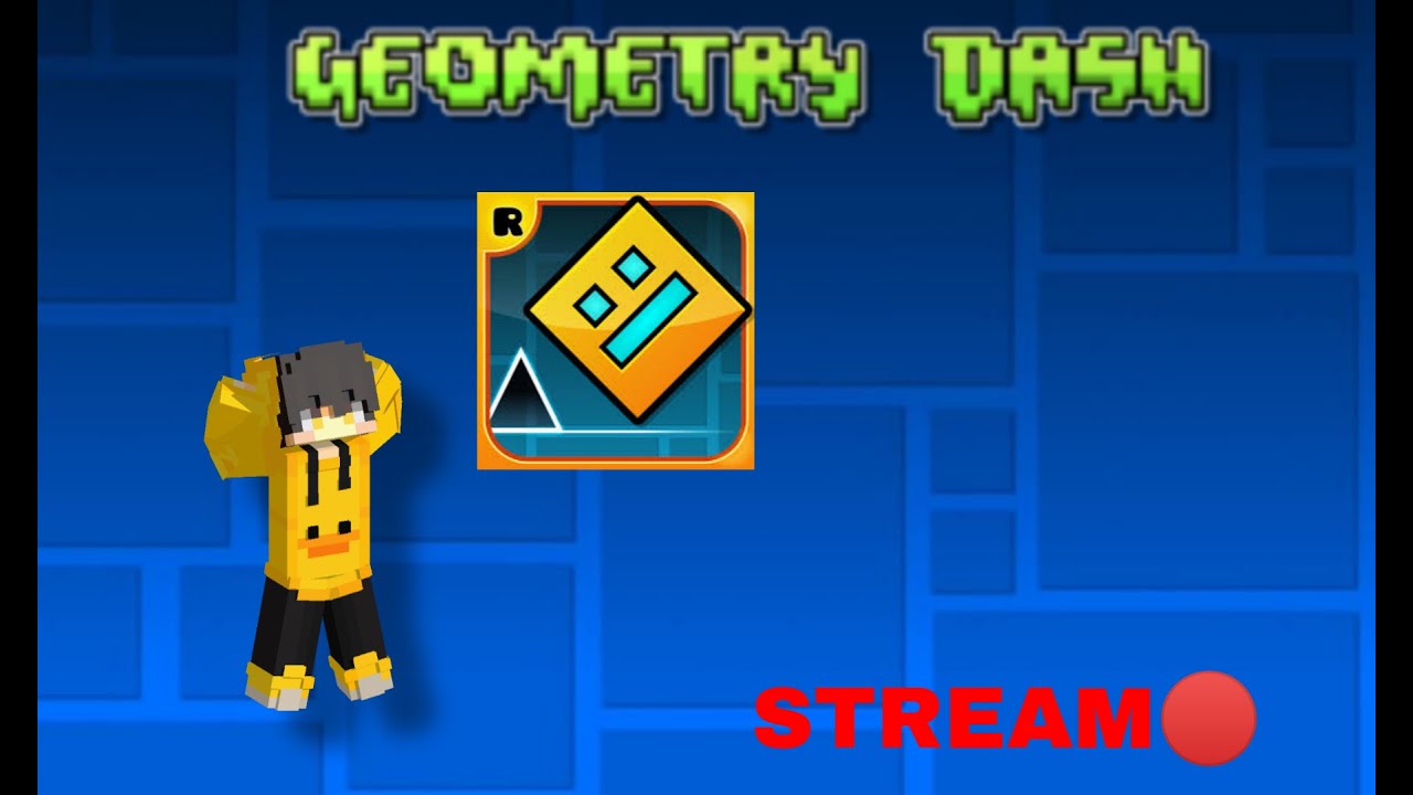 My First Live Stream Of Geometry Dash - YouTube