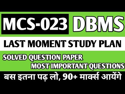 MCS23 Most Important Questions | MCS 023 Previous Question Paper ...