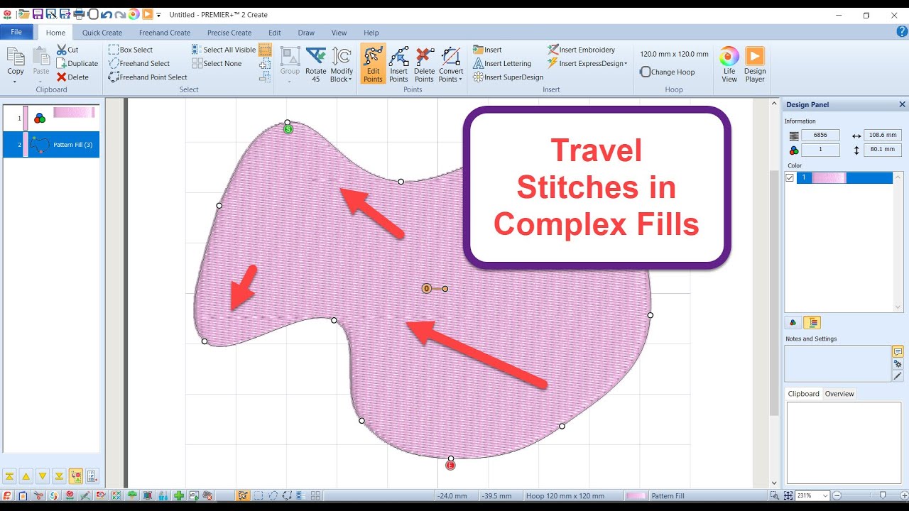 PREMIER+ 2: Stitches in Complex FIlls - YouTube