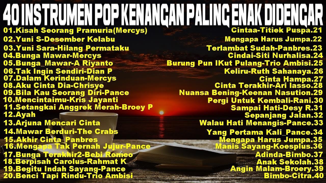INSTRUMEN LAGU POP PALING POPULER || "Melodi Pop Yang Menyentuh Jiwa ...