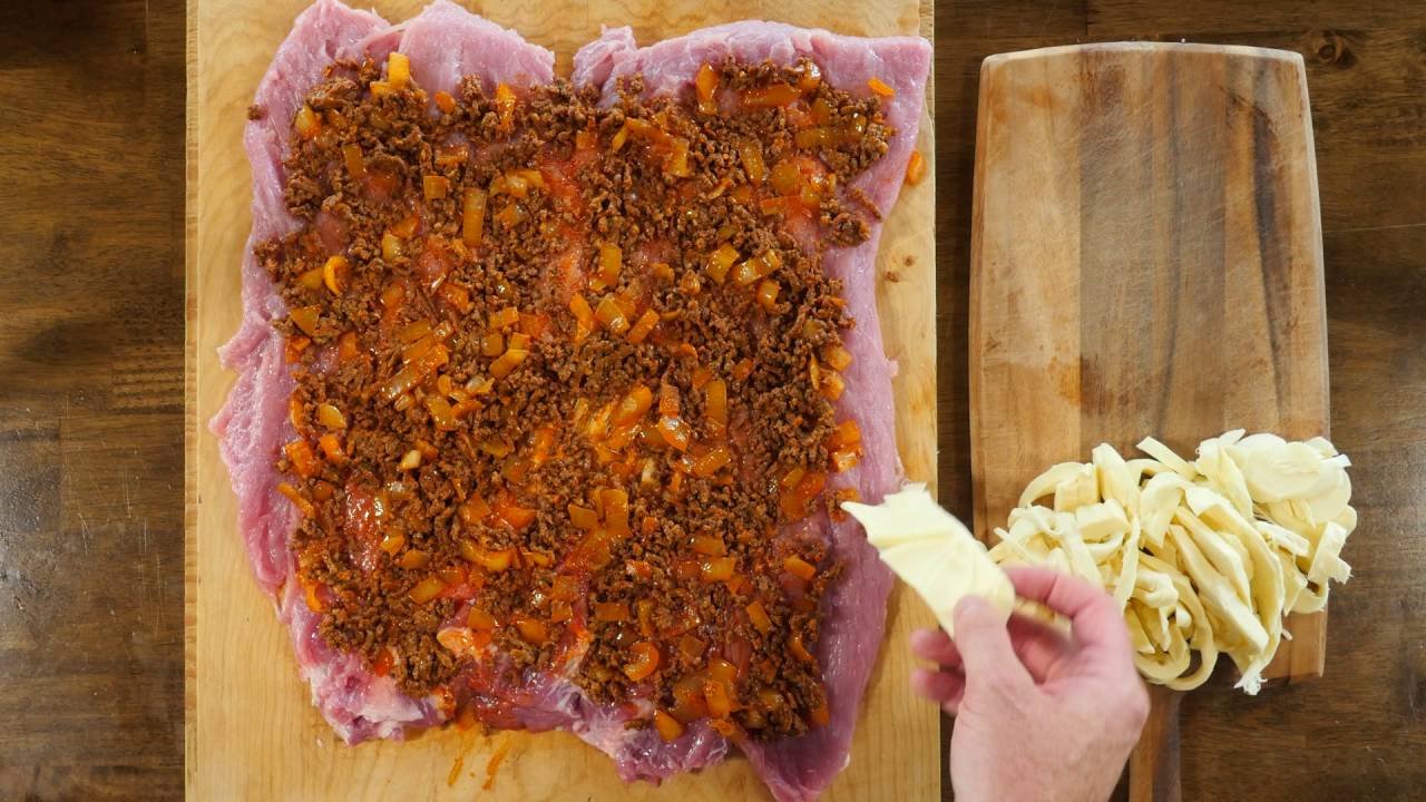 Bacon Wrapped Tenderloin Stuffed with Mexican Chorizo and Oaxaca - YouTube