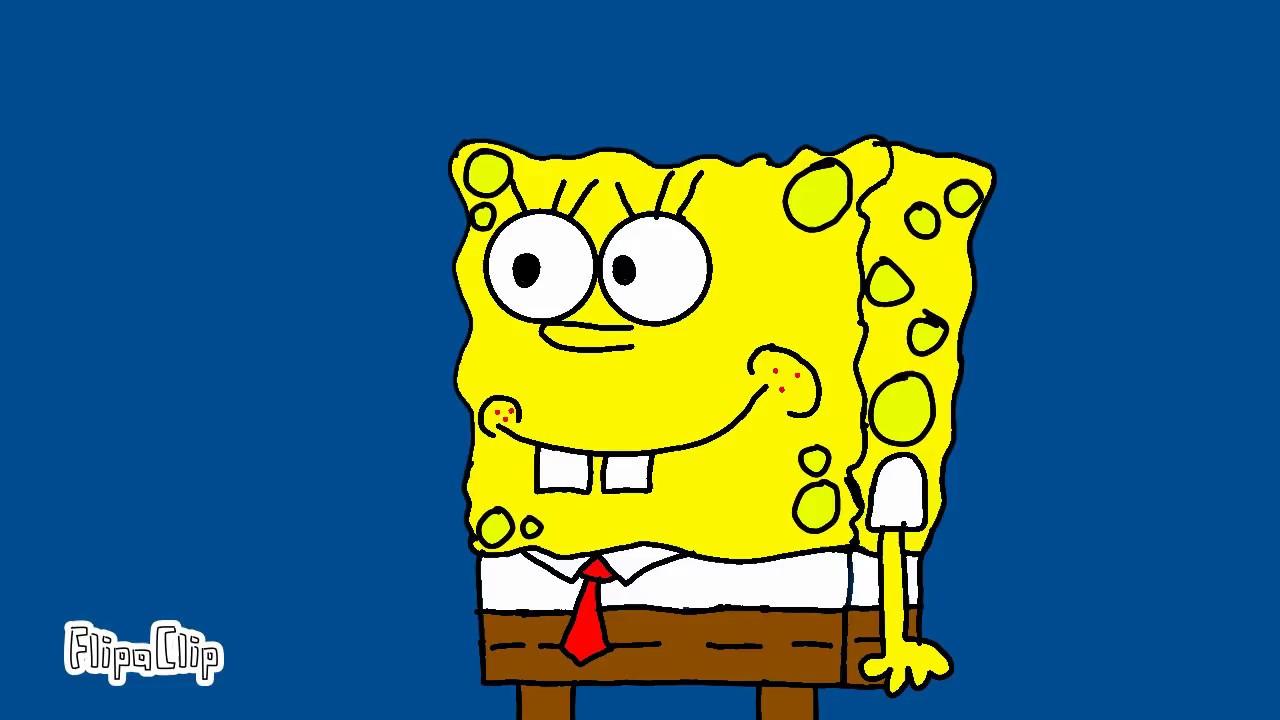 Spongbob turns into a werewolf #flipaclip - YouTube