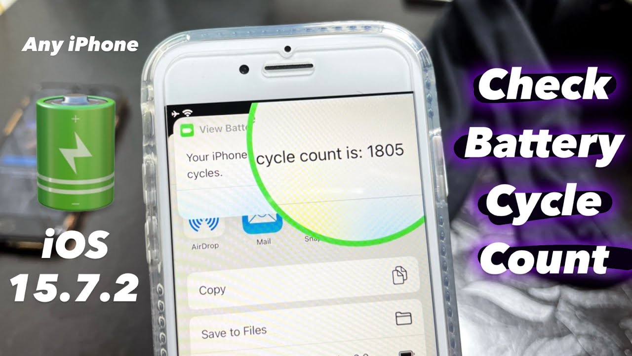 How to find Battery Cycle Count of any iPhone- (iOS 15.7.2) - YouTube