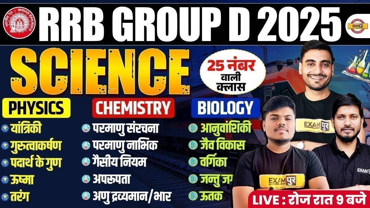 RRB GROUP D SCIENCE CLASSES | RRB GROUP D SCIENCE PRACTICE SET | GROUP ...