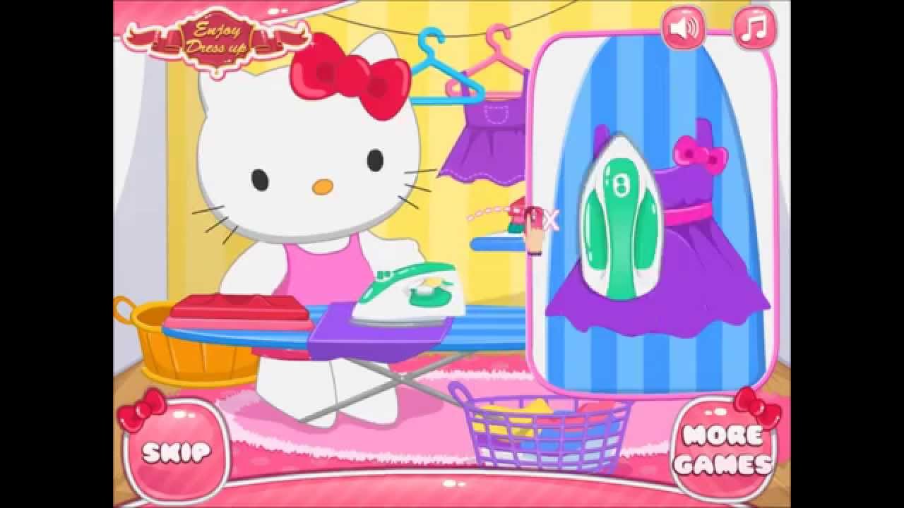 Hello Kitty Video Game - Hello Kitty Laundry Day - Cutezee.com - YouTube