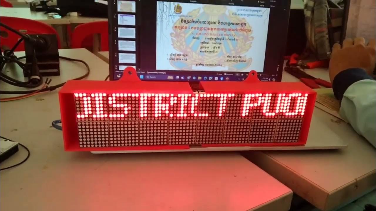 LED 16x64 Display Scrolling Text - YouTube