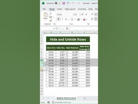 Excel Shortcut Keys | Hide and Unhide Rows in Microsoft Excel - YouTube